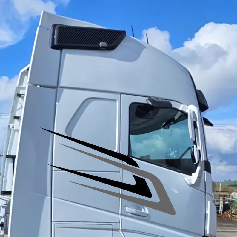 Set 2 Pcs Aero Stripes Heavy Truck Both Sides Vinyl Stickers | Tuning ...