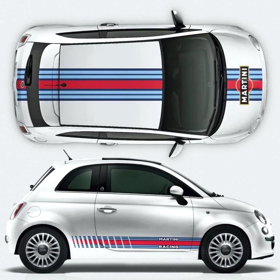 Kit Martini Racing Sponsor Motorsport Stripes Graphics Set Fiat 500 ...