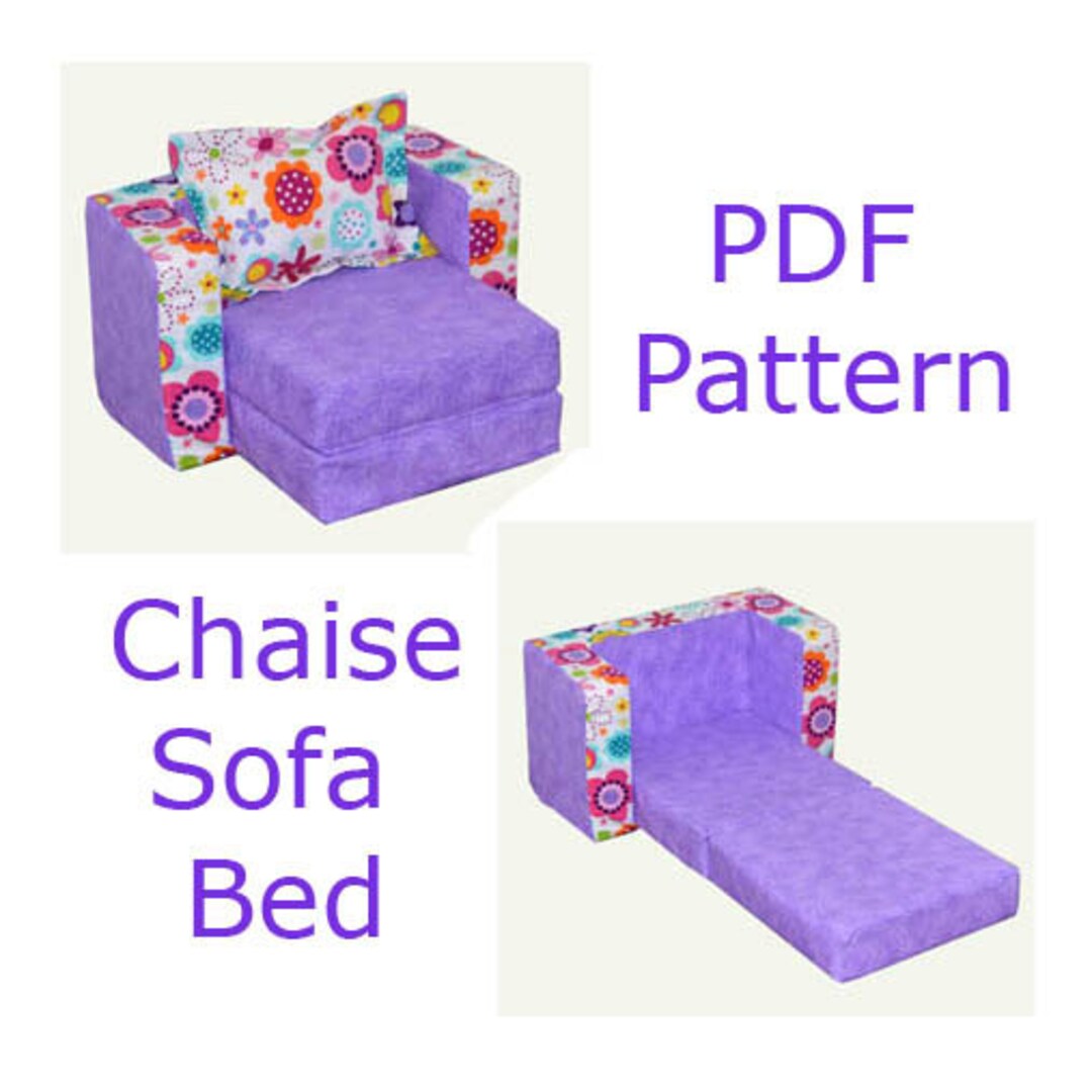 Doll Bed Sofa Bed PDF Pattern and Tutorial Fits up to 18 Inch Size Doll ...