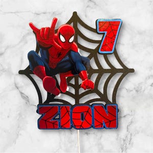 Acrylic Spider Man Cake Topper - Etsy UK