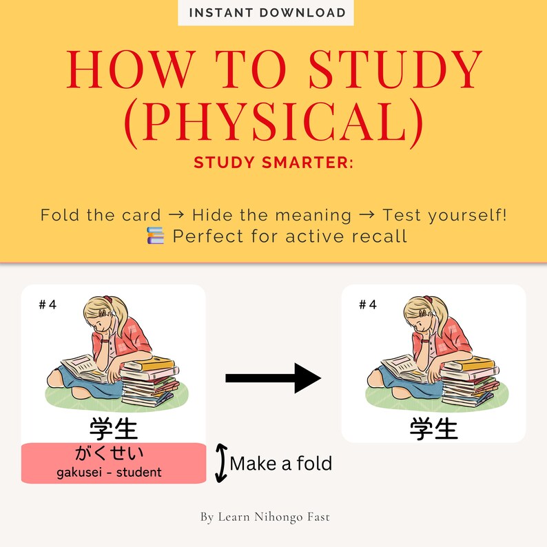 JLPT N5 FLASHCARDS | Essential Nouns | 250 Japanese Vocabulary Cards ...