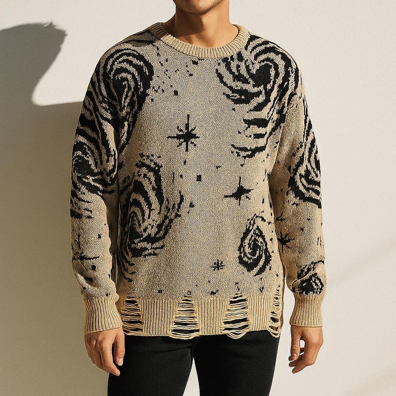 Distressed Mens Sweater - Etsy UK