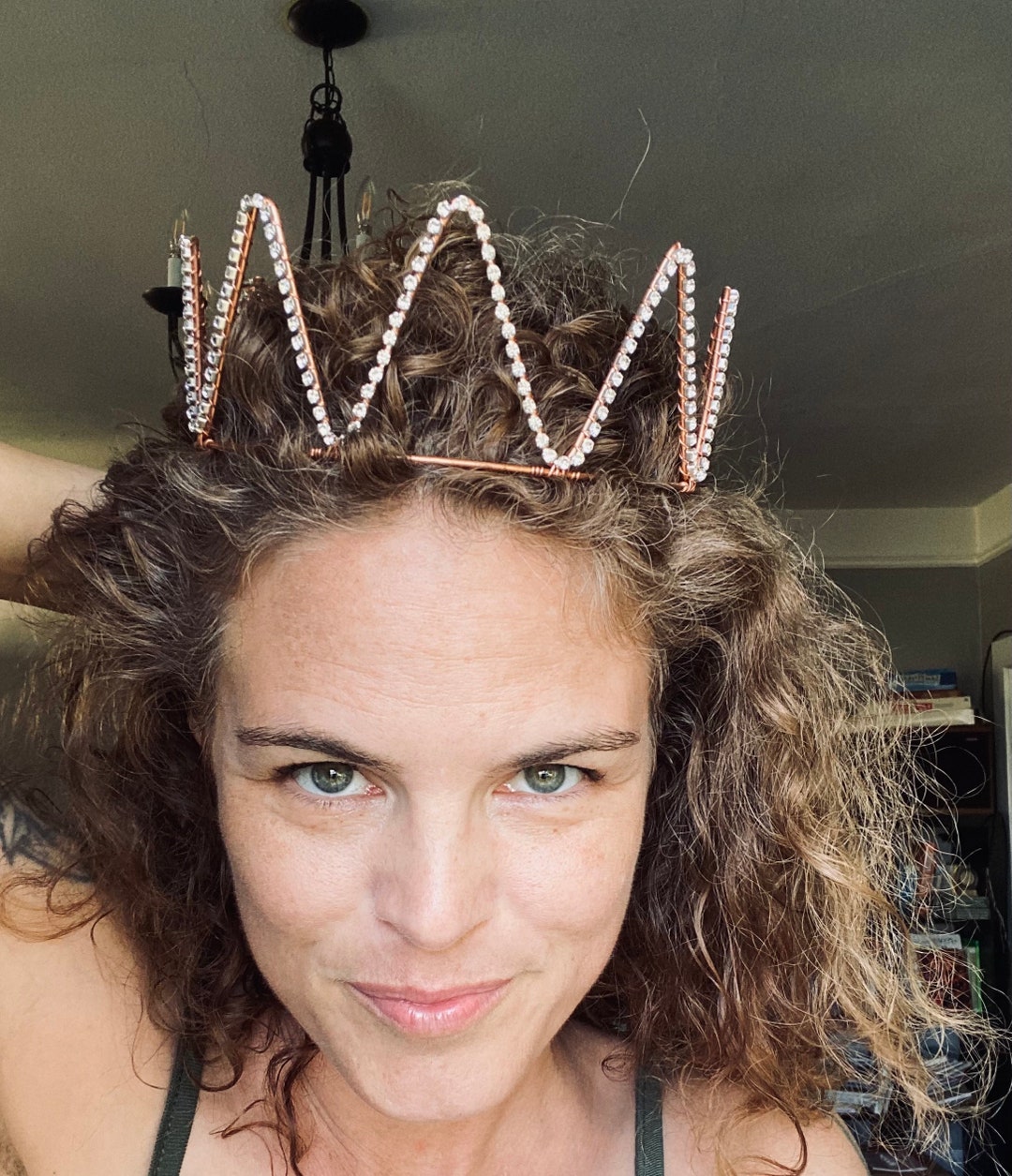 Crown - Tall Charming Crown - Rhinestone Crown - Regal Crown - Dramatic ...