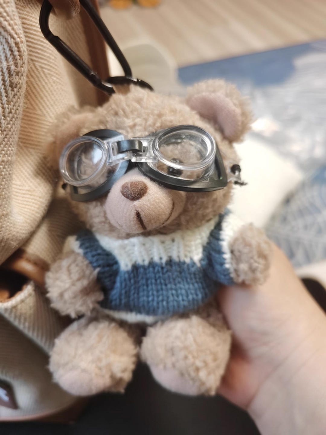 Pilot Little Bear Plush Keychain, Aviator Bear Bag Charm, Cute Stuffed ...
