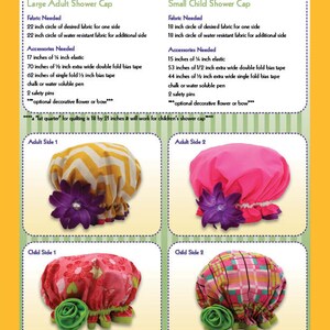 INSTANT DOWNLOAD Pdf Shower Cap Pattern Multiple Sizes for Women ...