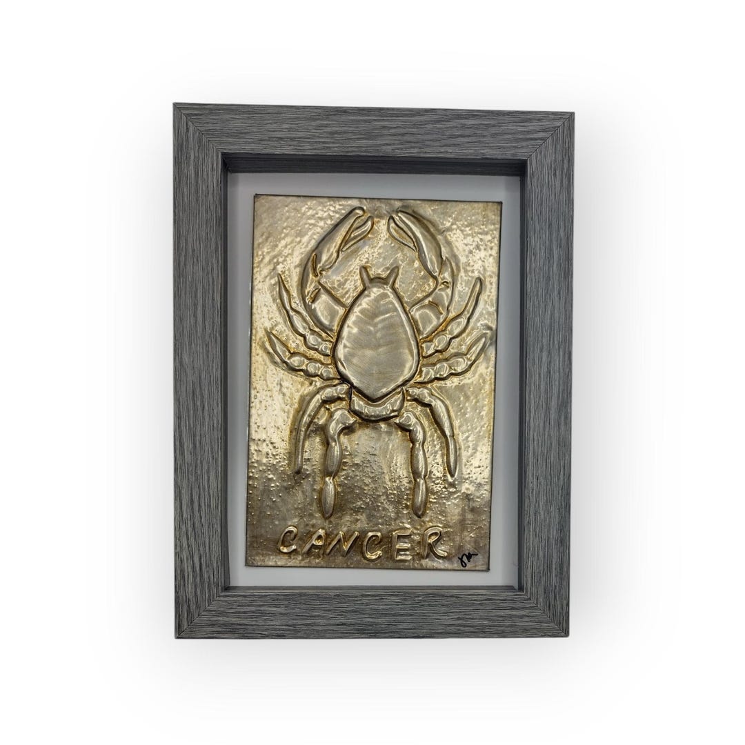 Cancer Astrology Wall Art// Repujado Art /repousse Art/metal Embossed ...