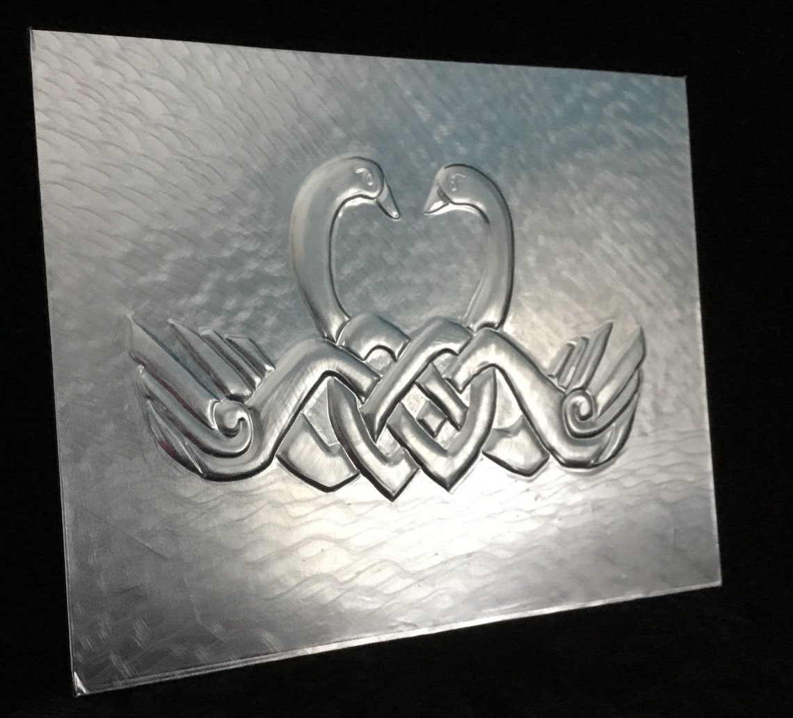 Swan Celtic Knot Repousse Repujado Wall Art 8x10 - Etsy