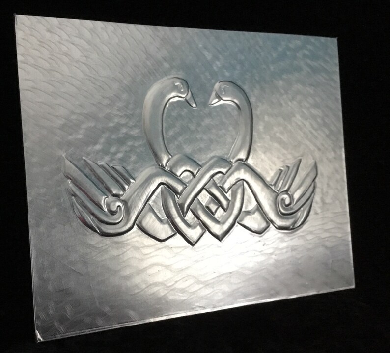 Swan Celtic Knot Repousse Repujado Wall Art 8x10 - Etsy