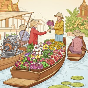 Thailand City Coloring Book: Bangkok Scenes, Streetscapes (printable ...