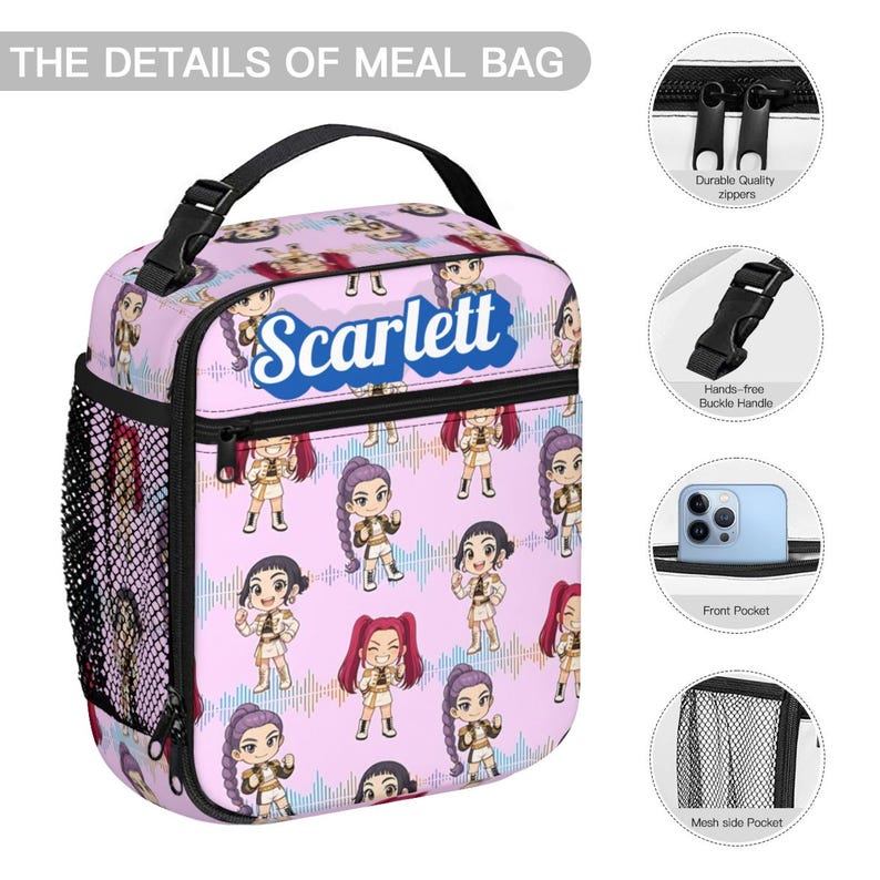 Kpop Demon Hunter Lunch Bag | Huntrix Merch Lunch Tote | Gift for Kpop ...
