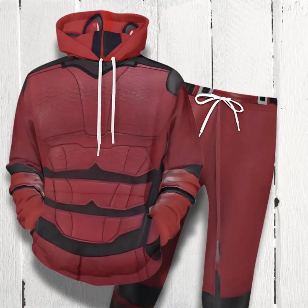 Daredevil Cosplay Costume, Marvel Hoodie and Pants Set - Etsy