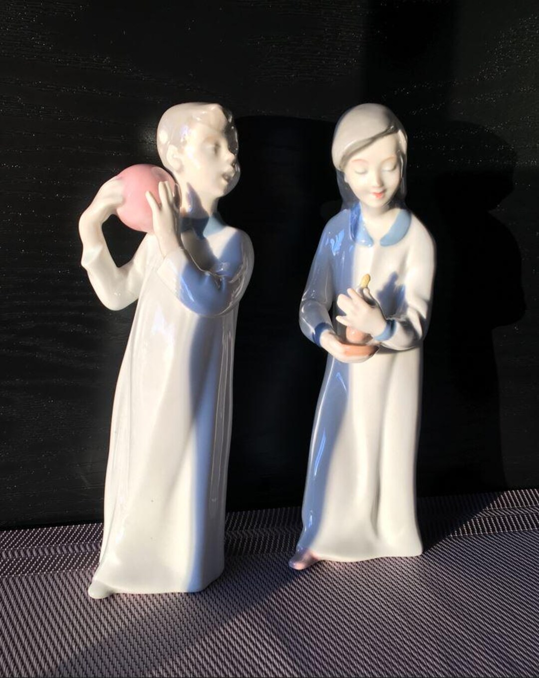 Vintage Porcelain Figurines Nao Lladro Boy and Girl | Lladró Hand ...