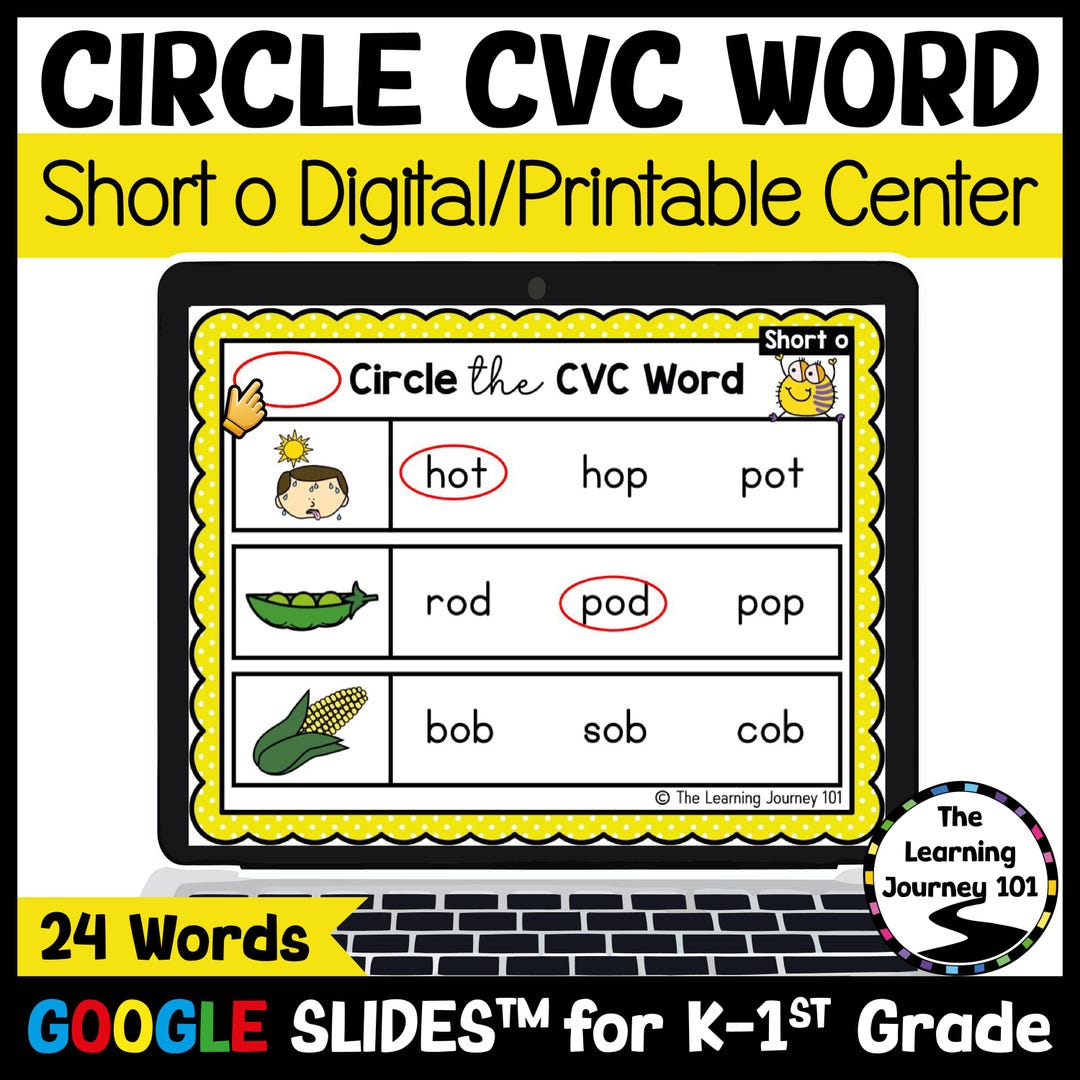 Circle the Short O CVC Words Activities | Phonics Interactive Google ...