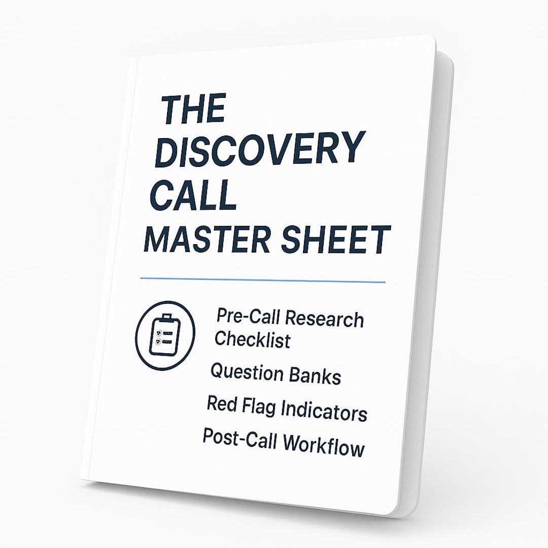 Discovery Call Master Sheet + Quick Start Guide | Client Call Template ...