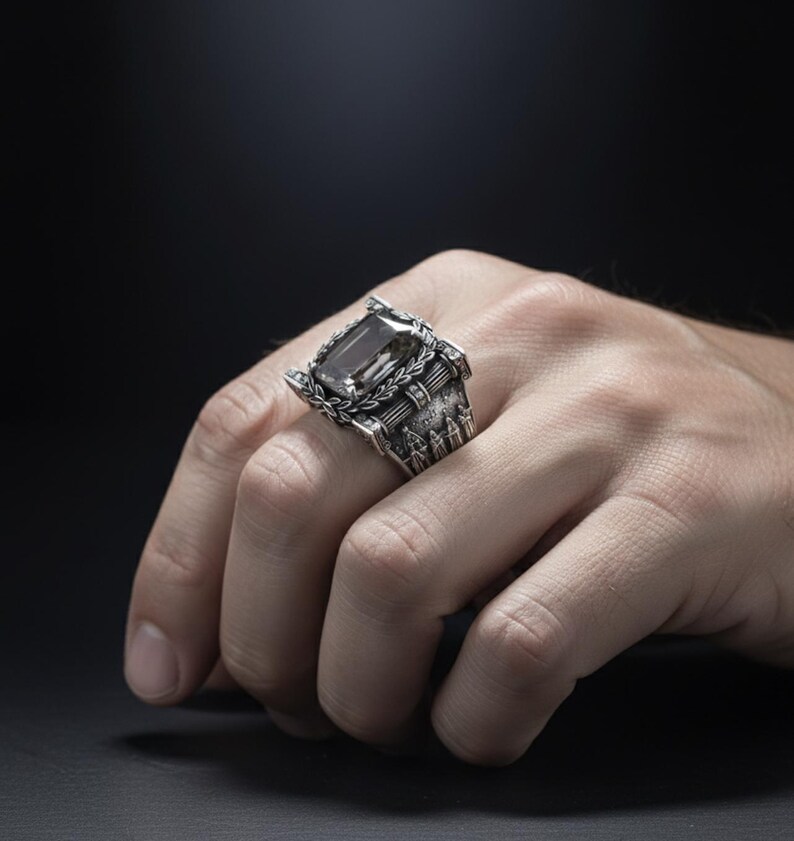 Sterling Silver Limbo Ring – Smoky Quartz, Dante's Inferno - Etsy