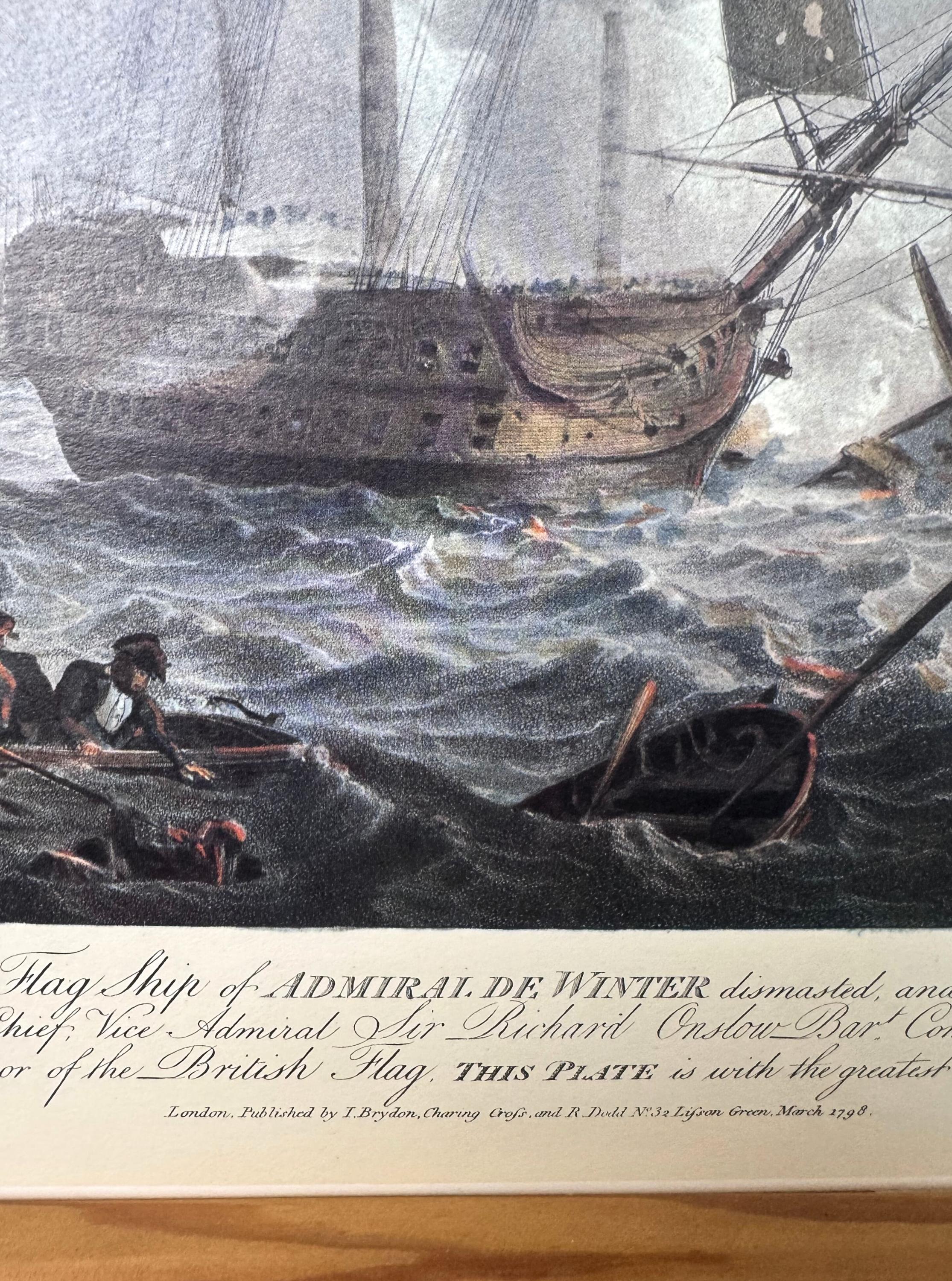 Vintage Naval Battle Print – “admiral De Winter” Maritime Scene ...