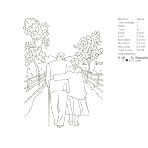 Buy Grandparents Walking Together Machine Embroidery Design | Elderly ...