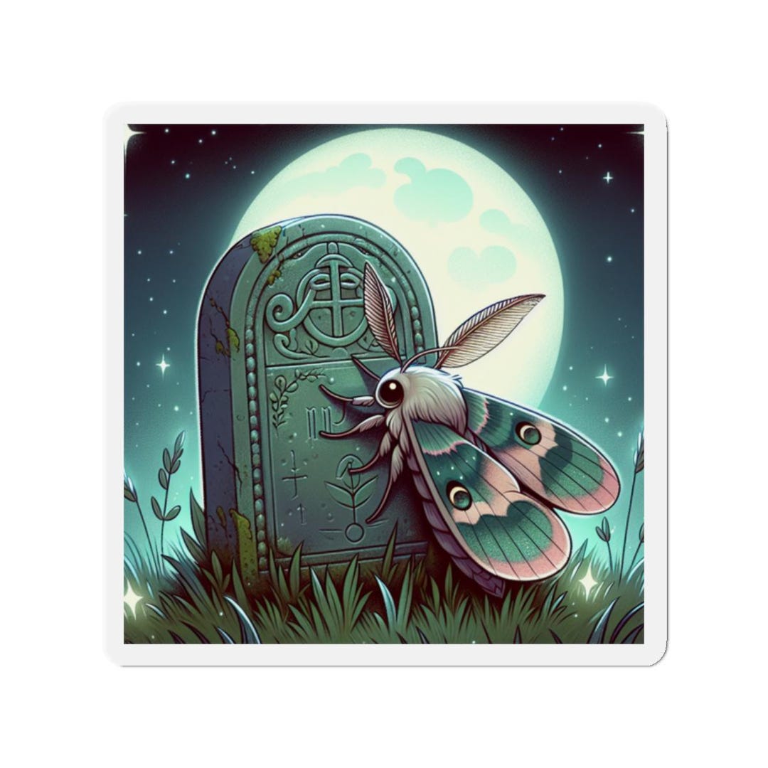 Graveyard Moth Die-cut Magnet: Whimsical Gothic Home Decor - Etsy