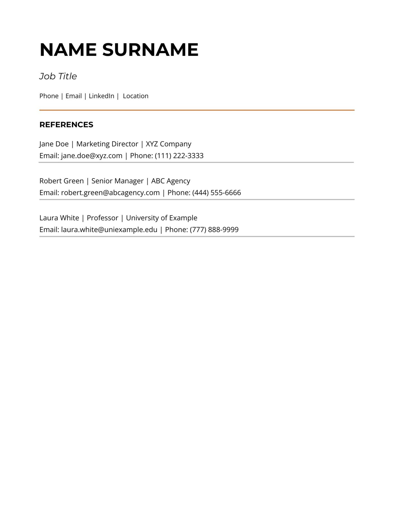 ATS Resume Template | Modern CV Template for Job Applications ...