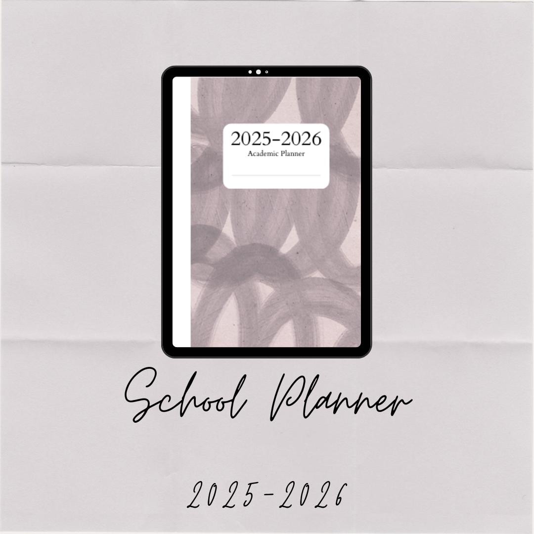 Minimalist Academic Planner 2025-2026: Student Organizer (printable PDF ...