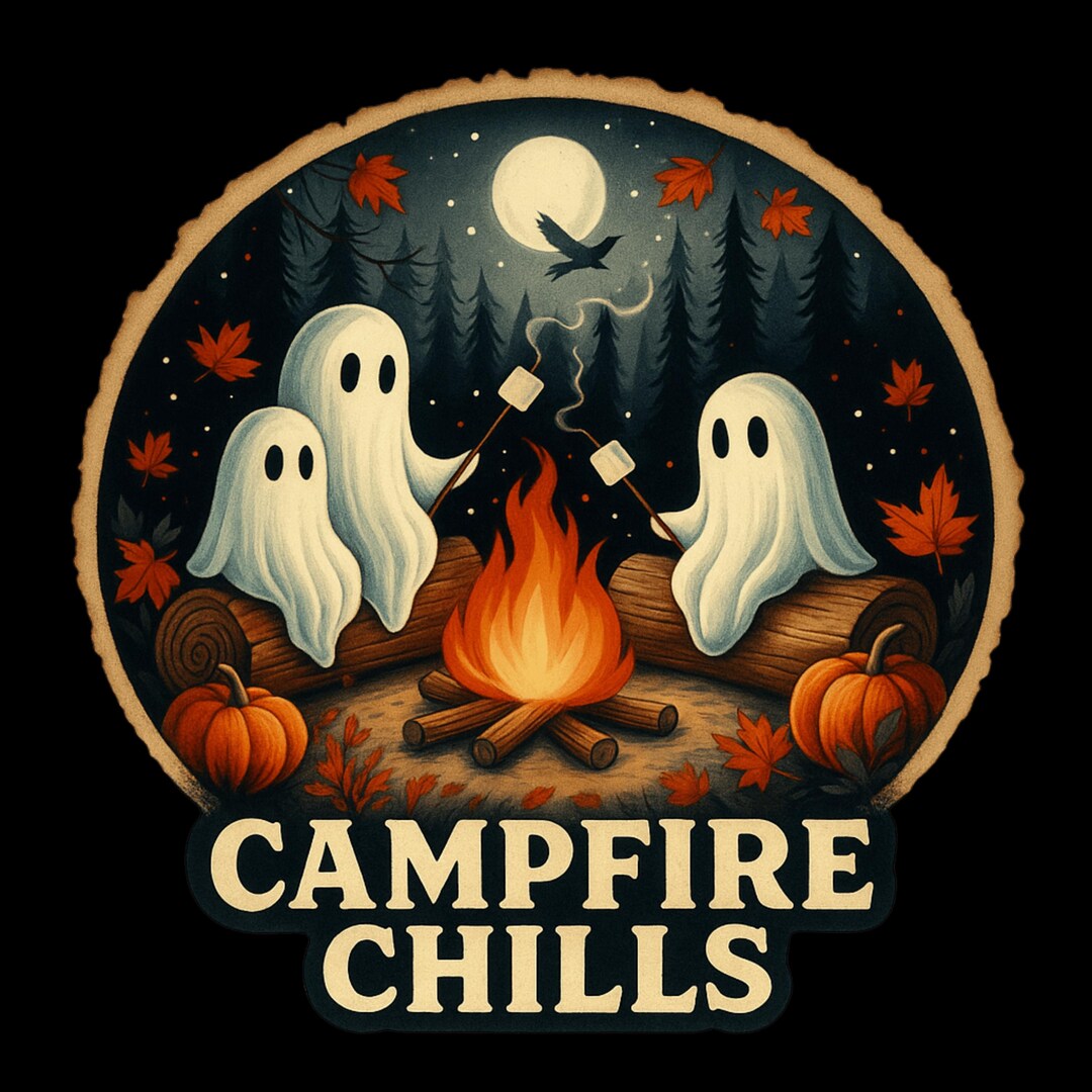 Campfire Ghost PNG – Spooky Halloween Camping Clipart, Fall Digital ...