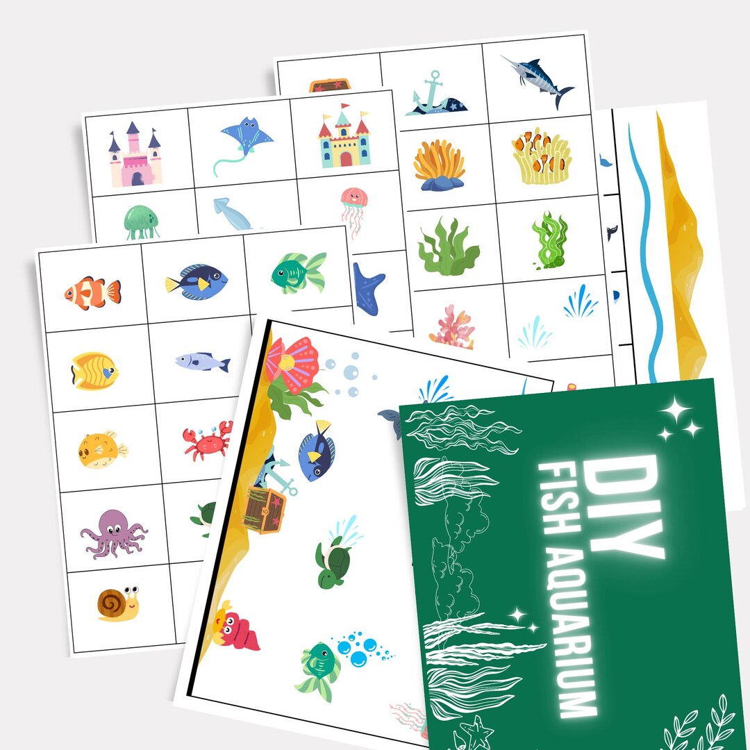 DIY Aquarium Craft Kit: Cut & Paste Fish Tank Activity | PDF Download ...