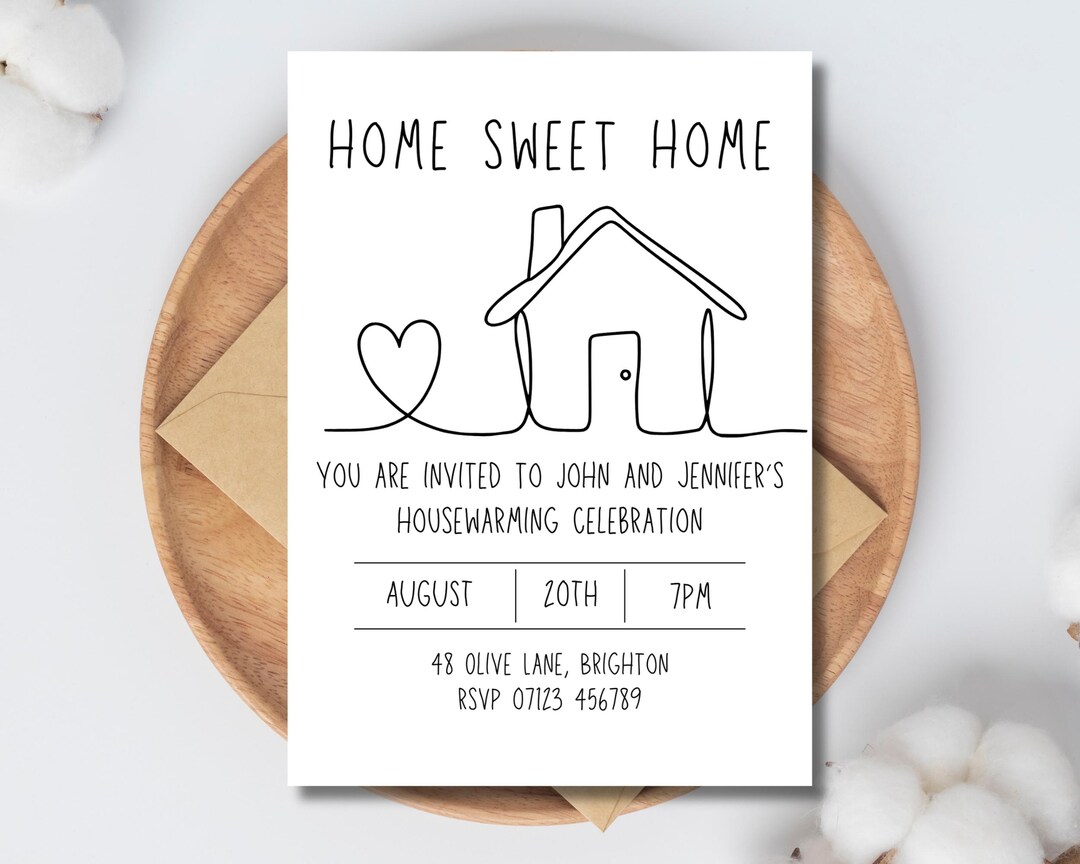 Digital House Warming Party Invitation | New Home Party Invite ...