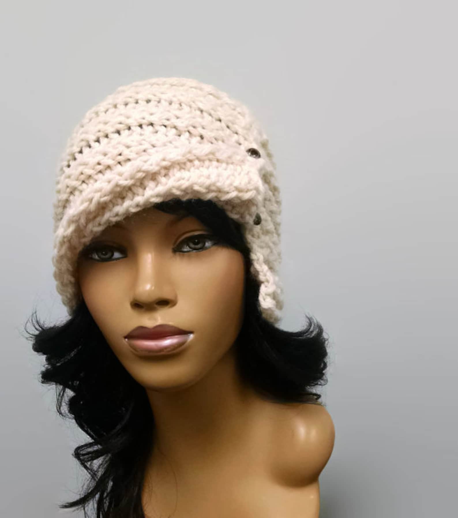 Instant Download PATTERN ONLY Easy Loom Knit Cloche / Flapper Hat With ...