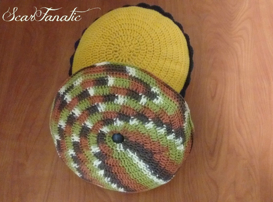 PATTERN ONLY Easy Crochet Round Throw Pillows/ Tufted/ Photos Included ...