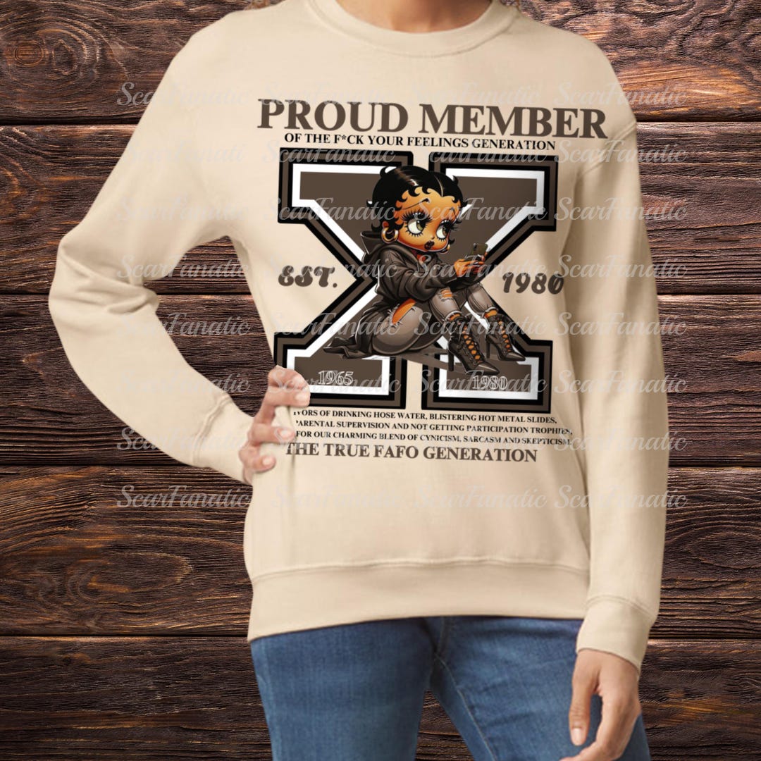 Generation X FAFO Betty Boop Tan and Taupe PNG Design Bundle 1965 to ...