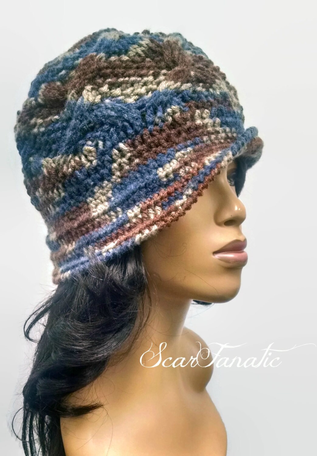PATTERN ONLY Cabled Cloche/flapper Hat Hand Knit and Basic Crochet ...