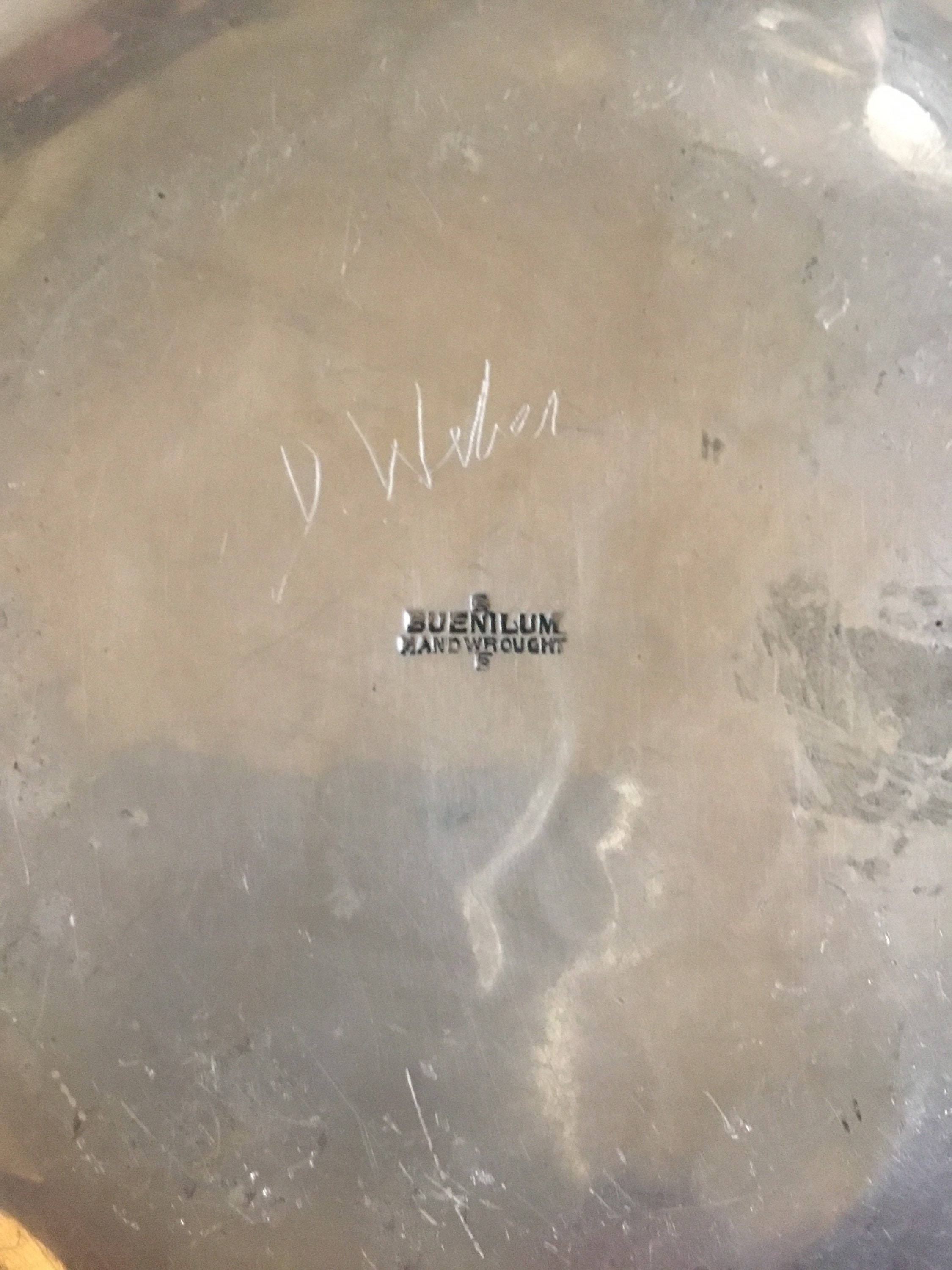 Buenilum Handcrafted Hammered Aluminum Dish With Unique Artful Mosaic ...