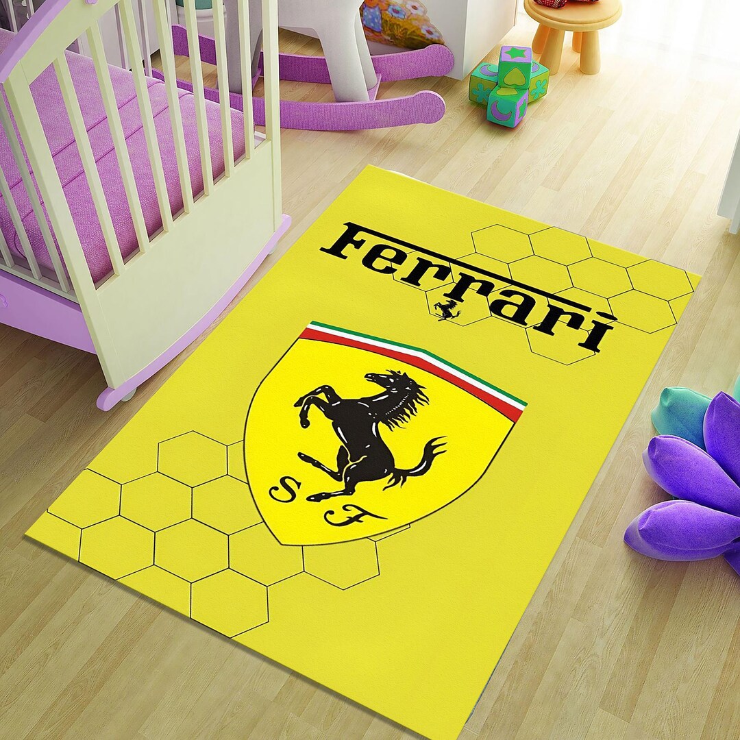 Ferrari Area Rug, Sports Car Decor, Formula 1 Style - Etsy