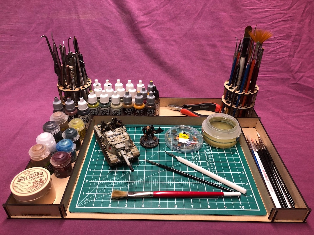 Hobby Work Station, MDF, A4 Size Work Area. Vallejo, Citadel, Army ...
