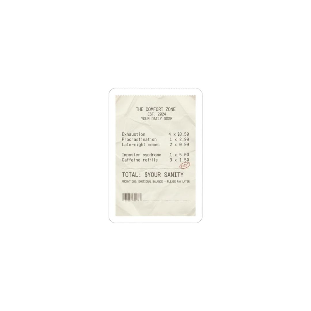 Receipt List Sticker | Receipt Aesthetic, Life Accounting Humor - Etsy