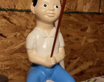 Concrete Fishing Statue | Etsy