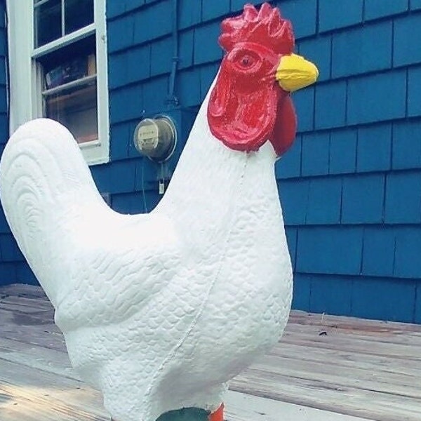 Concrete Rooster - Etsy