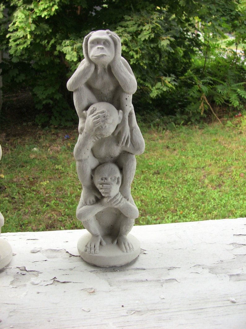 Concrete Monkey Totem Pole Statue.. - Etsy UK