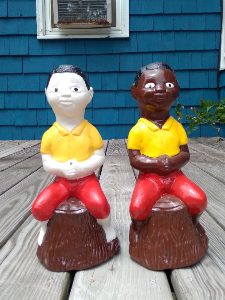 Concrete Adorable Fishing Boy Best Deal 14 Inch. - Etsy