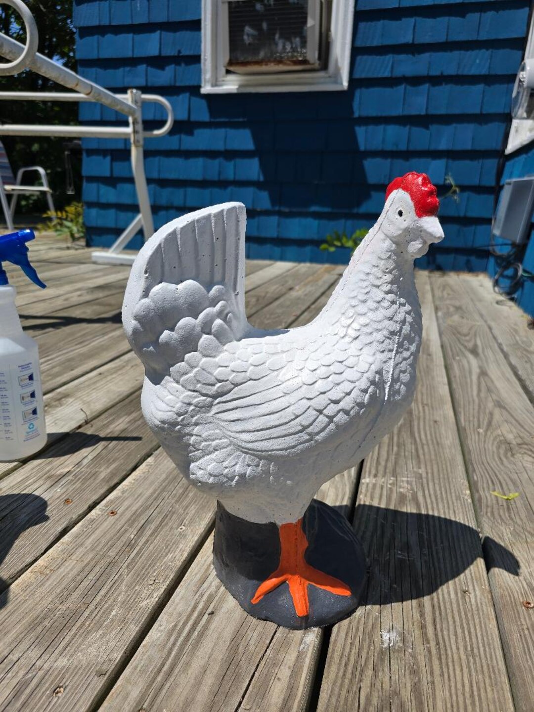 Great Looking Concrete Chicken Statue. New 2025 - Etsy