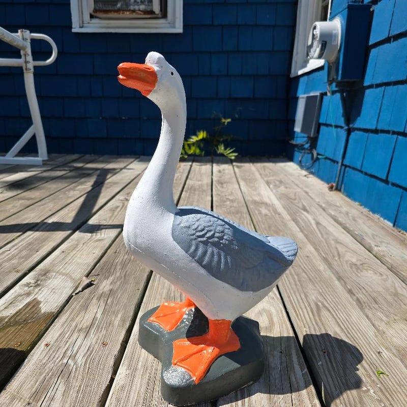 Concrete Goose Statue - Etsy