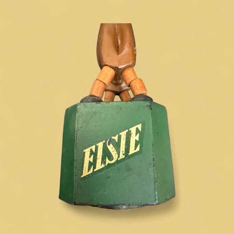 Vintage 1950s Elsie the Cow Push Puppet, a Promotional Toy for Borden ...