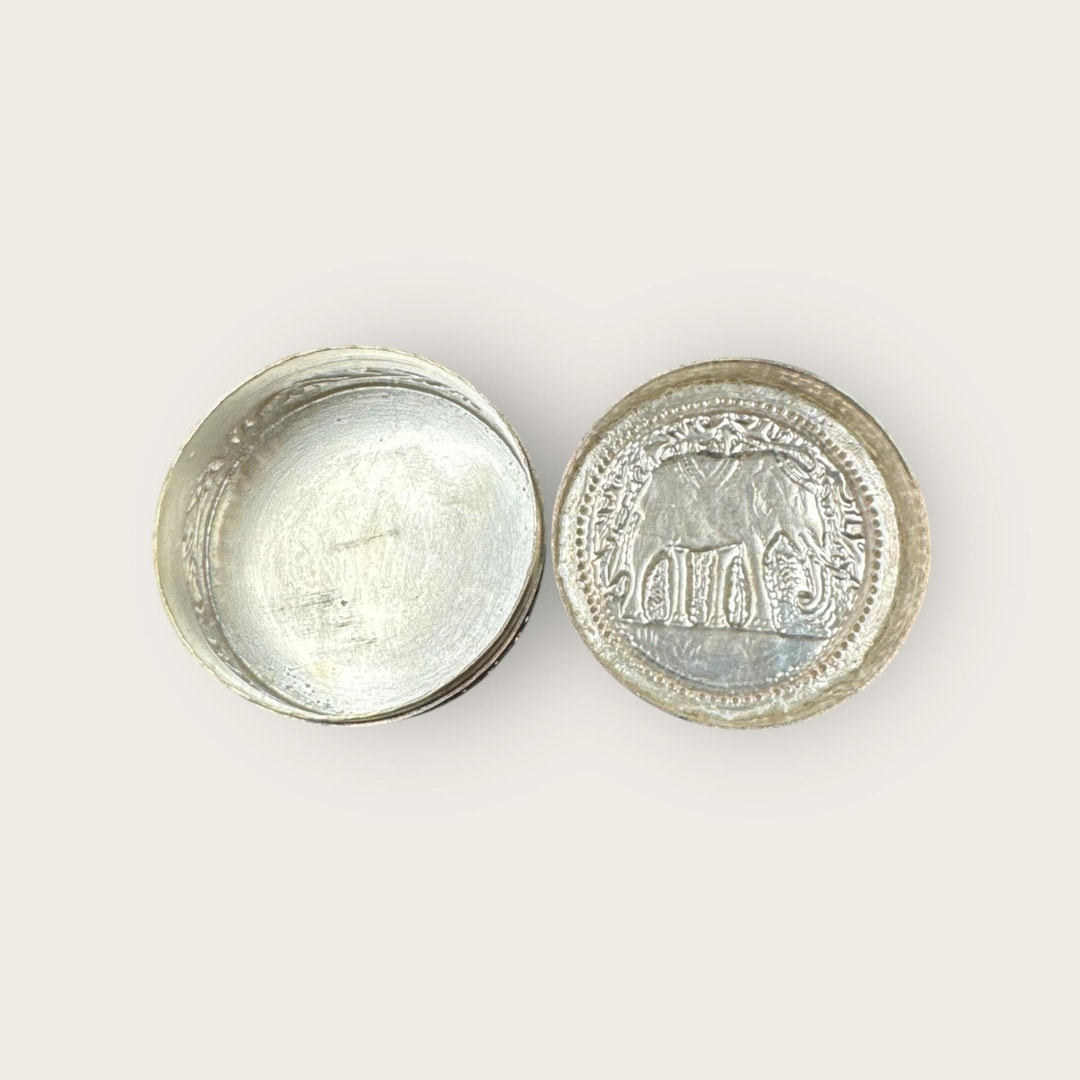 Vintage Cambodian Silver Betel Nut Box Khmer Motif - Etsy