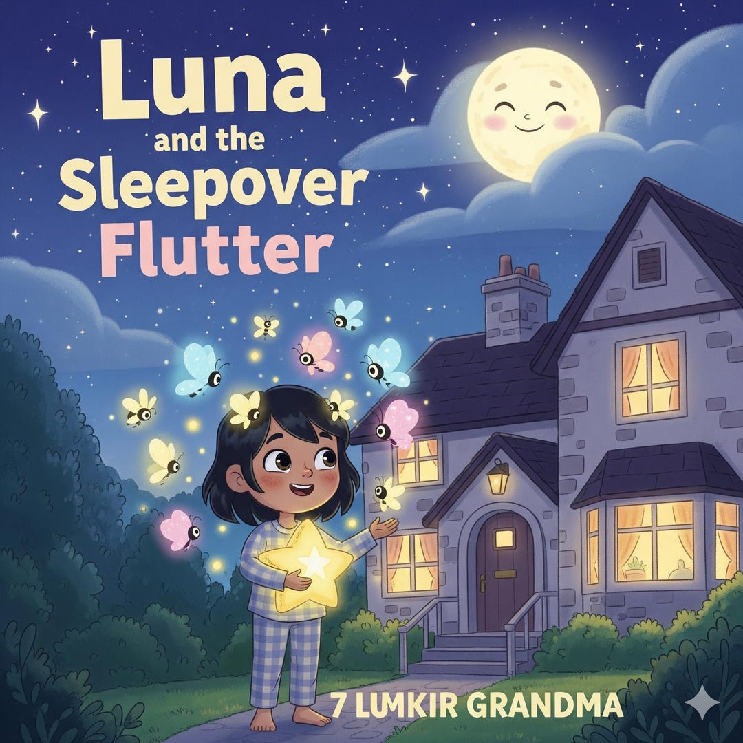 Kids Bedtime Storybook: Luna's Sleepover Adventure (digital Download ...
