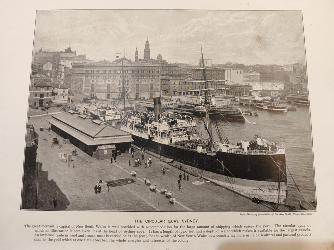 Antique Sydney & West Africa Illustration - 1899 Queen’s Empire - Etsy