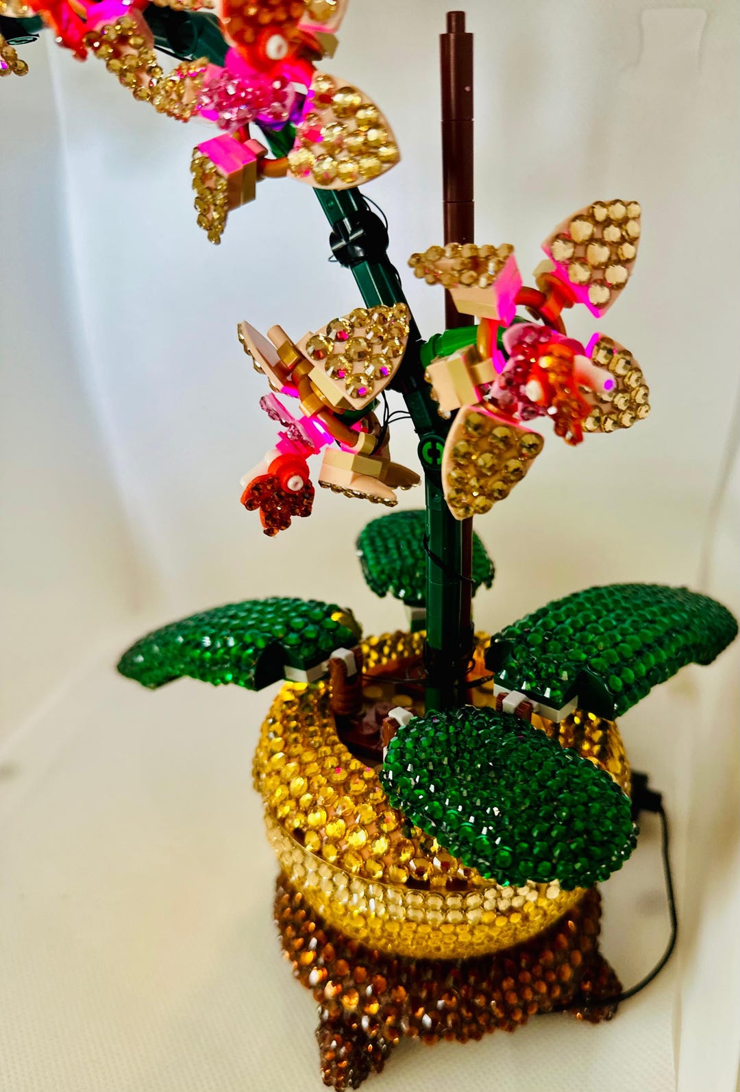 Bedazzled Lego Pink Mini Orchid - Etsy