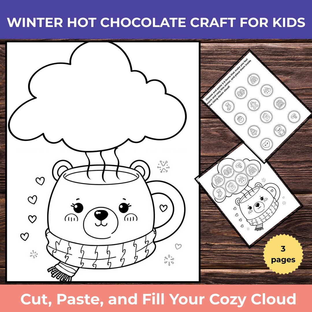 Winter Hot Chocolate Craft for Kids | Classroom Winter Activity ...