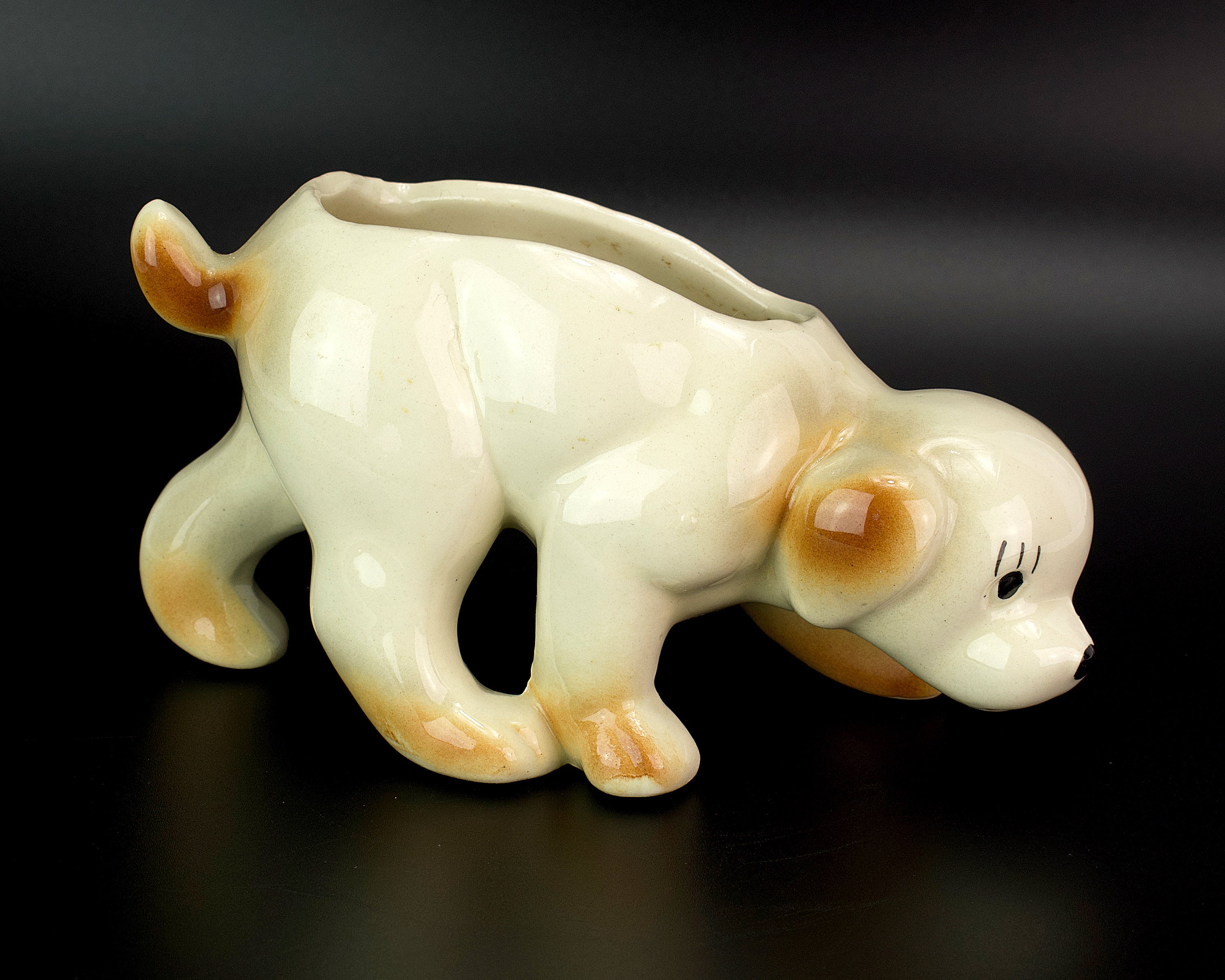 Home & Living Vintage Dog Sniffing Puppy Planter Planters & Pots ...