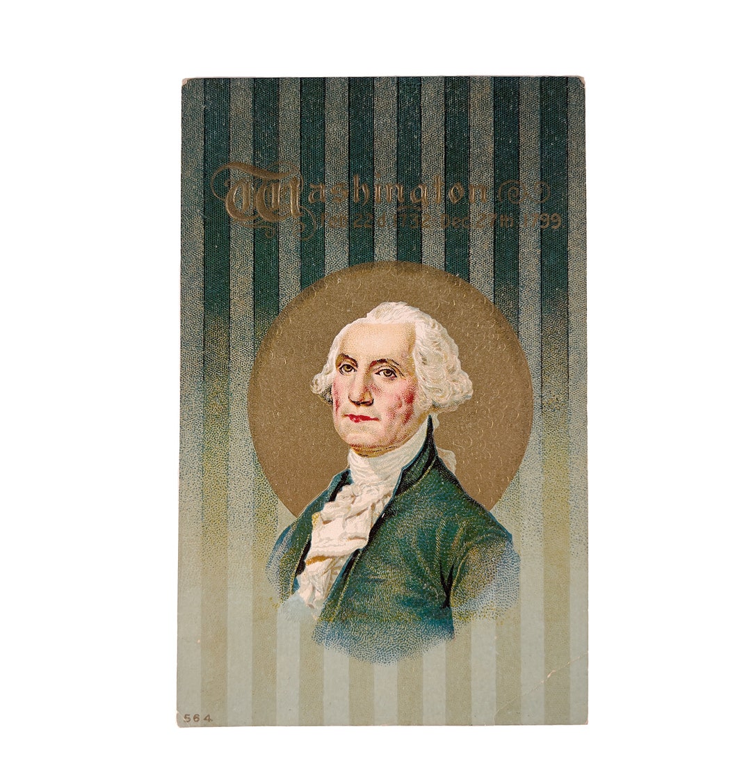 George Washington Vintage Postcard USED Birthday February Ephemera ...
