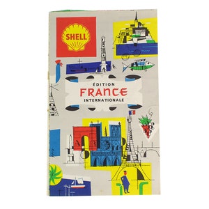 Shell Edition France Internationale Map Vintage 1962 - Etsy